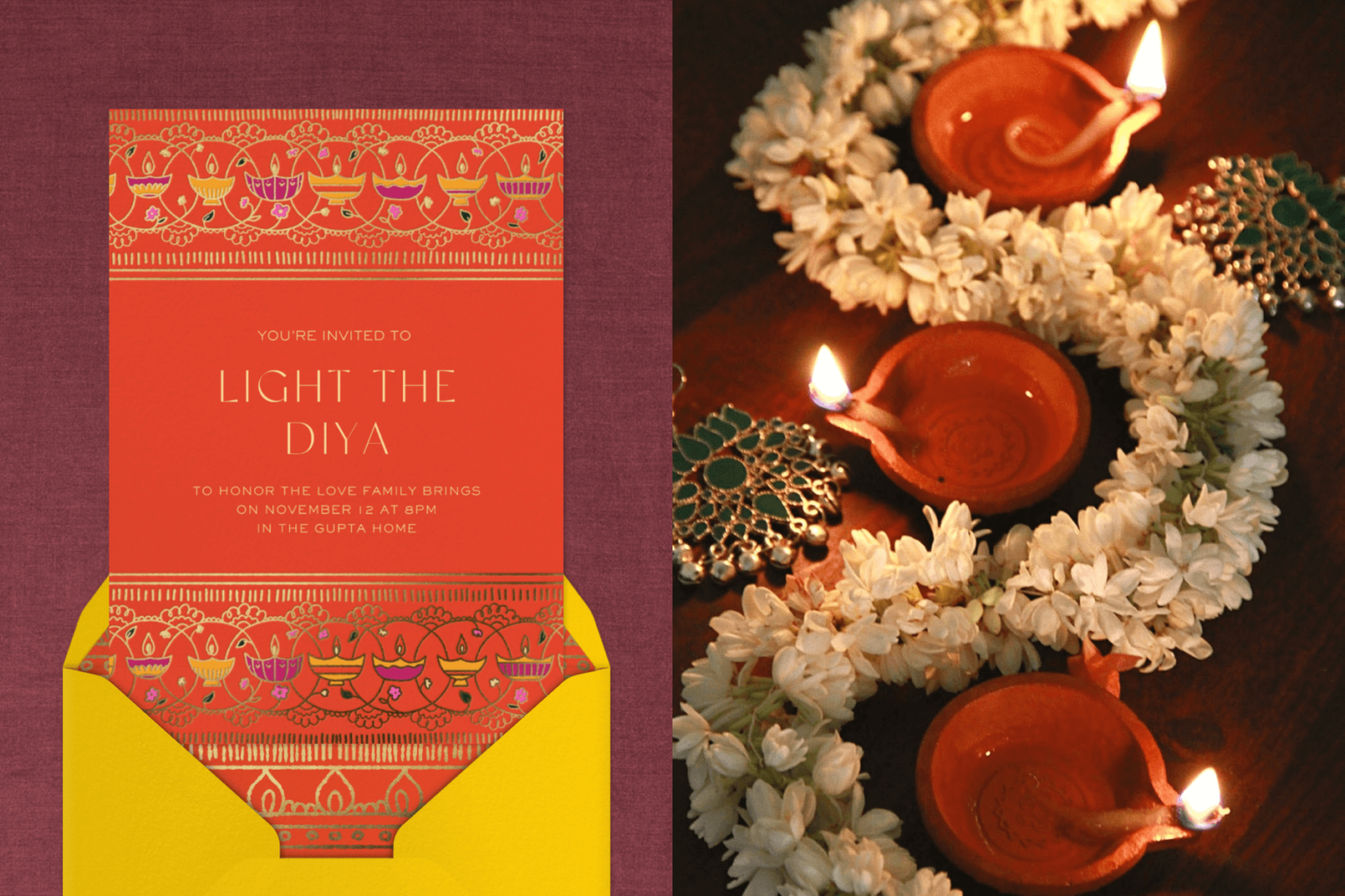 9 Diwali Invitation Ideas & Messages to Send to Loved Ones | Paperless Post