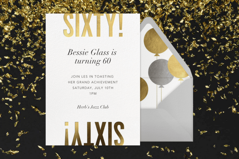 60th Birthday Party Ideas & Party Themes | Paperless Post